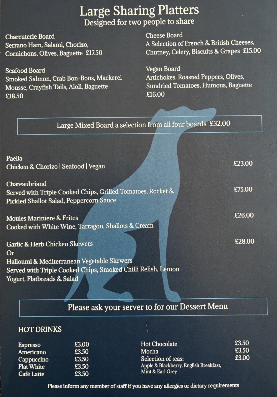 The Menu – The Greyhound Lavenham